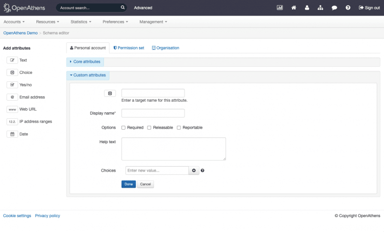 OpenAthens Compass 101: A guide for our librarians – Schema editor ...